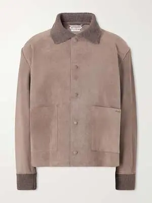 JW Anderson Wool-trimmed Suede Jacket