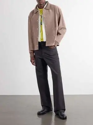 JW Anderson Wool-trimmed Suede Jacket