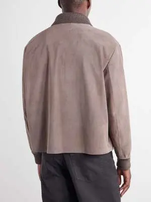 JW Anderson Wool-trimmed Suede Jacket
