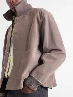 JW Anderson Wool-trimmed Suede Jacket