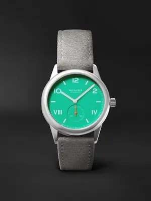 NOMOS GLASHUTTE Club Campus 38.5 Hand-wound Stainless Steel And Alcantara® Watch - Green