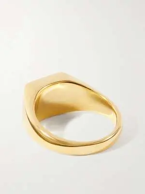 MIKIA Plated Sterling Silver Onyx Ring