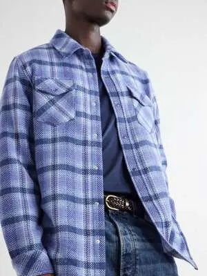 GOD'S TRUE CASHMERE Checked Cashmere Shirt