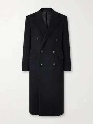 Gabriela Hearst Brannick Double-breasted Cashmere Overcoat - Black