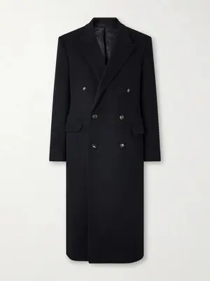 Gabriela Hearst Brannick Double-breasted Cashmere Overcoat - Black