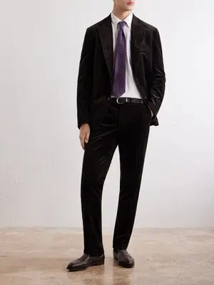 DE PETRILLO Straight-leg Cotton-blend Corduroy Trousers