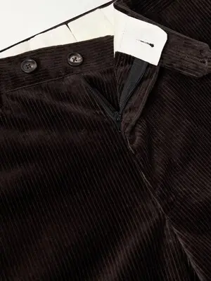DE PETRILLO Straight-leg Cotton-blend Corduroy Trousers