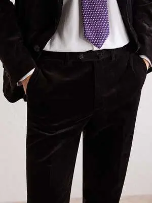 DE PETRILLO Straight-leg Cotton-blend Corduroy Trousers