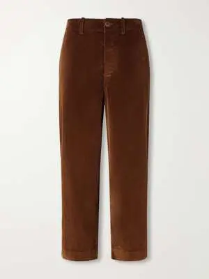 CASEY CASEY Albello Straight-leg Cotton-corduroy Trousers - Brown