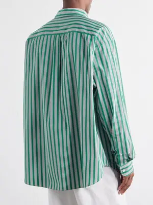 Loewe Striped Cotton-poplin Shirt - Green