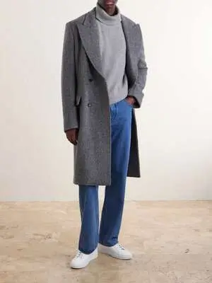 Gabriela Hearst Mcaffrey Double-breasted Wool And Cashmere-blend Herringbone Coat