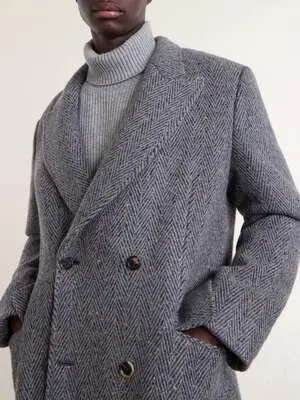 Gabriela Hearst Mcaffrey Double-breasted Wool And Cashmere-blend Herringbone Coat