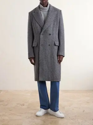 Gabriela Hearst Mcaffrey Double-breasted Wool And Cashmere-blend Herringbone Coat