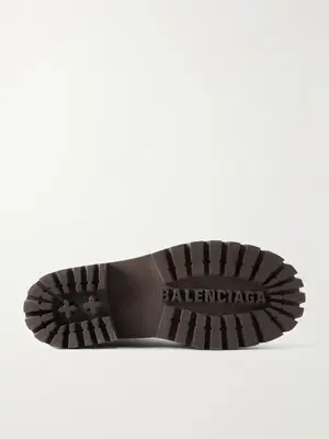 Balenciaga Shearling-trimmed Suede Boots