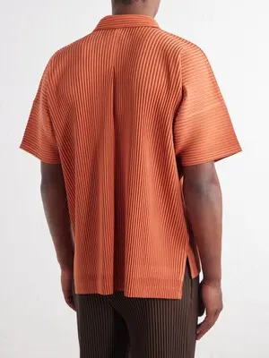 Issey Miyake August Pleated Shirt - Orange