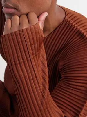 Issey Miyake Panelled Pleated T-shirt