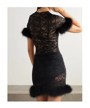 Oseree O-lover Boa Mini Dress