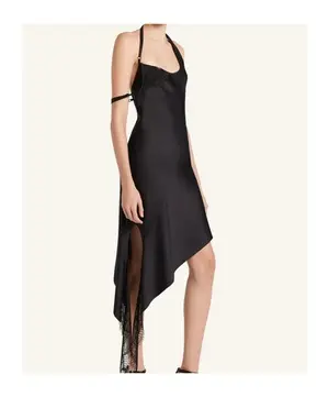 COURREGES Asymmetrical Lace-trimmed Dress