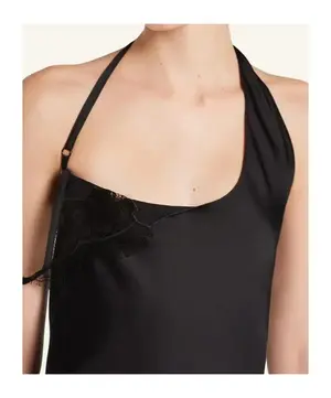 COURREGES Asymmetrical Lace-trimmed Dress
