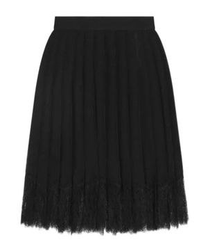 Dolce & Gabbana Pleated Lace Mini Skirt - Black