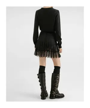 Dolce & Gabbana Pleated Lace Mini Skirt