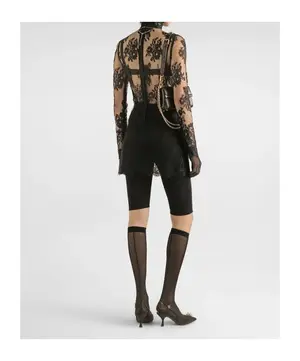 Dolce & Gabbana Lace High-neck Mini Dress