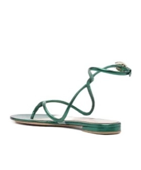 GIANVITO ROSSI Black Mamba Flat Sandals