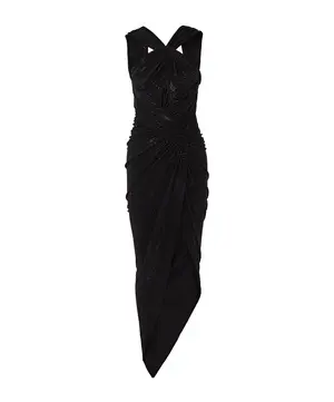 Alexandre Vauthier Asymmetric Ruched Crystal-embellished Stretch-jersey Gown - No