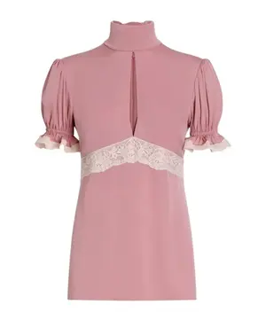 Dolce & Gabbana Charmeuse Stretch Top - Pink
