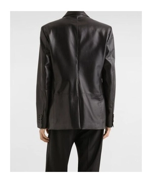Dolce & Gabbana Buttoned Leather Blazer