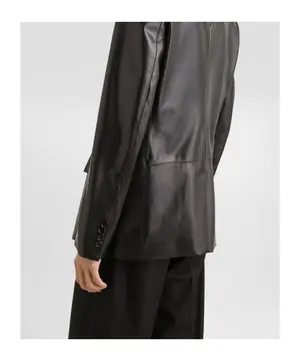 Dolce & Gabbana Buttoned Leather Blazer