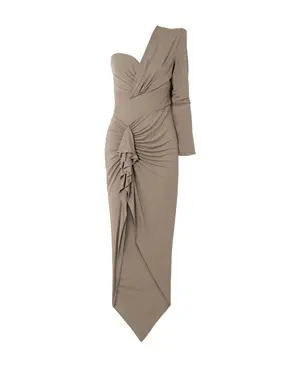 Alexandre Vauthier Asymmetrical One-sleeve Dress - Gray