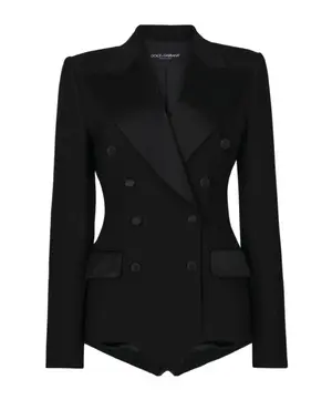 Dolce & Gabbana Double-breasted Playsuit Blazer - Black