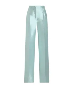 Dolce & Gabbana Shantung Silk Trousers - Blue