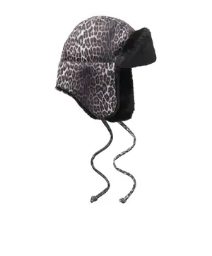 MAISON MICHEL Bibiana Faux Fur-lined Leopard-print Hat