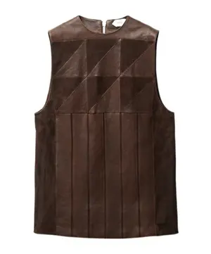 Versace Panelled Sleeveless Mini Dress - Brown