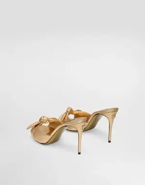 Dolce & Gabbana 90mm Knotted Leather Heeled Sandals