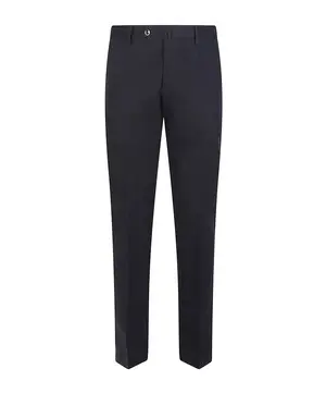 PT TORINO Tailored Cotton Trousers - Navy
