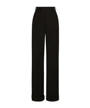 Dolce & Gabbana Wide-leg Trousers - Black