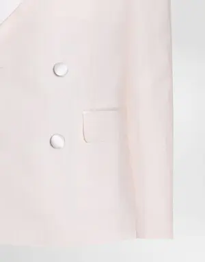 Dolce & Gabbana Double-breasted Suit In Linen Canvas
