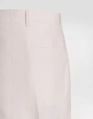 Dolce & Gabbana Double-breasted Suit In Linen Canvas