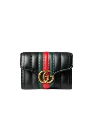 Gucci Gg Marmont Bi-fold Card Case - Black