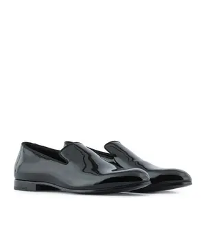 Giorgio Armani Logo Debossed Slip-on Loafers