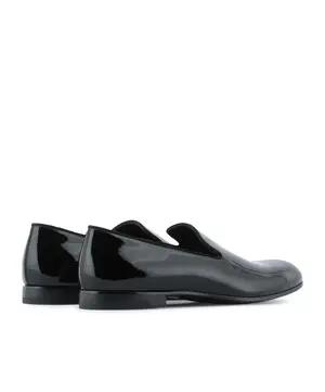 Giorgio Armani Logo Debossed Slip-on Loafers