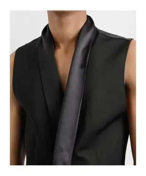 Dolce & Gabbana Satin-lapel Sleeveless Vest