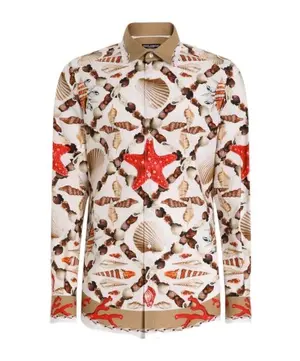 Dolce & Gabbana Shell-print Martini Shirt - White
