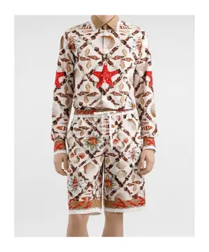 Dolce & Gabbana Shell-print Martini Shirt