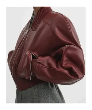 Phoebe Philo Zip-front Leather Bomber Jacket