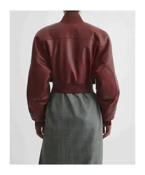 Phoebe Philo Zip-front Leather Bomber Jacket