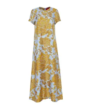 La DoubleJ Floral-print Silk Maxi Dress - Multicolor